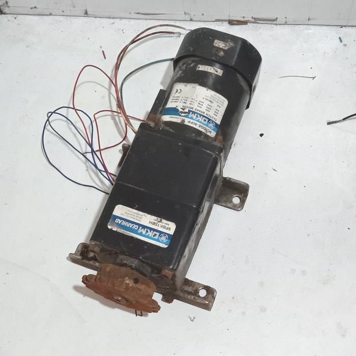 Jual AC MOTOR GEARBOK DKM DOBLE GEARBOK 220V RATIO 1 : 15 CLUTCH BRAKE ...