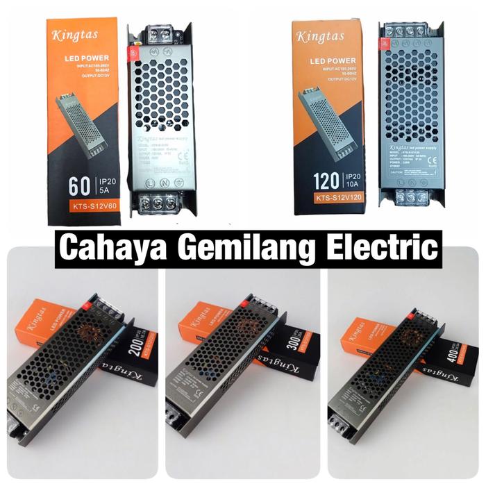 Jual Travo ledstrip led strip kingtas 12v dc 5a 5 ampere 60w power ...