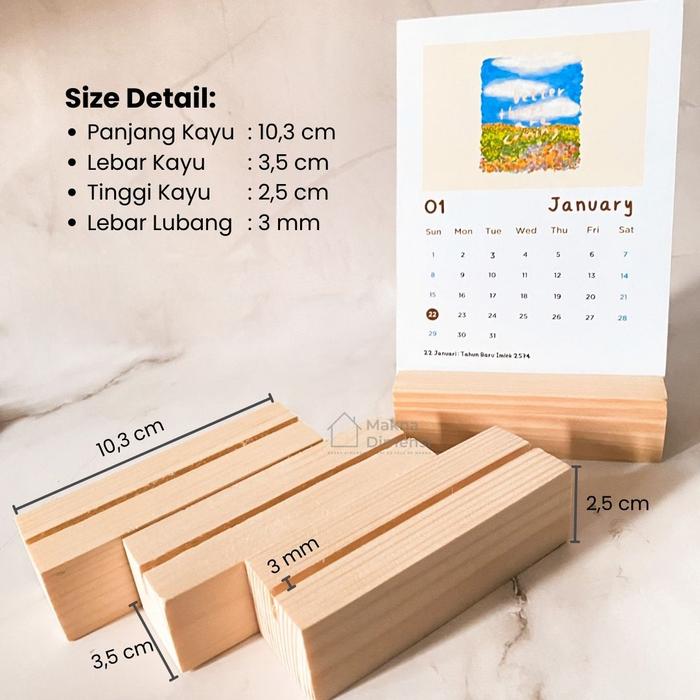 Jual card holder stand akrilik kayu stand holder stand kayu wood stand ...