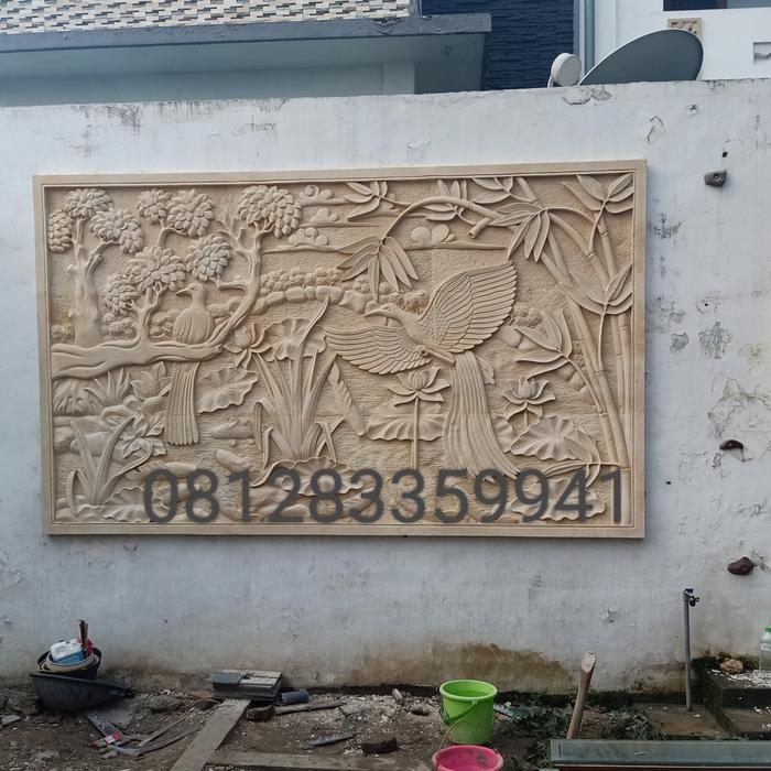 Jual Batu Ukir Dinding - Hiasan Dinding Rumah - Relief Ukuran Dinding ...