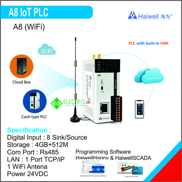 Jual A8 Haiwell, IoT PLC with WiFi - Kota Tangerang Selatan - Electric88 | Tokopedia