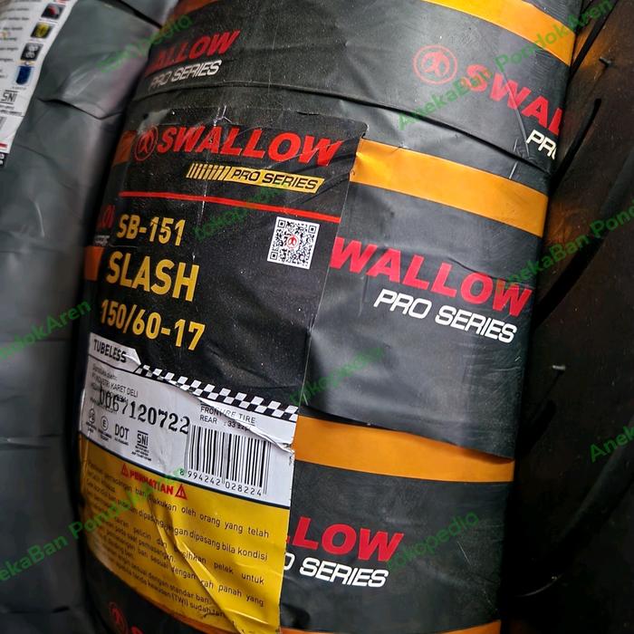 Jual SWALLOW 150/60-17 SLASH SB151 VELG RING 17 BAN SOFTCOMPOUND NINJA ...
