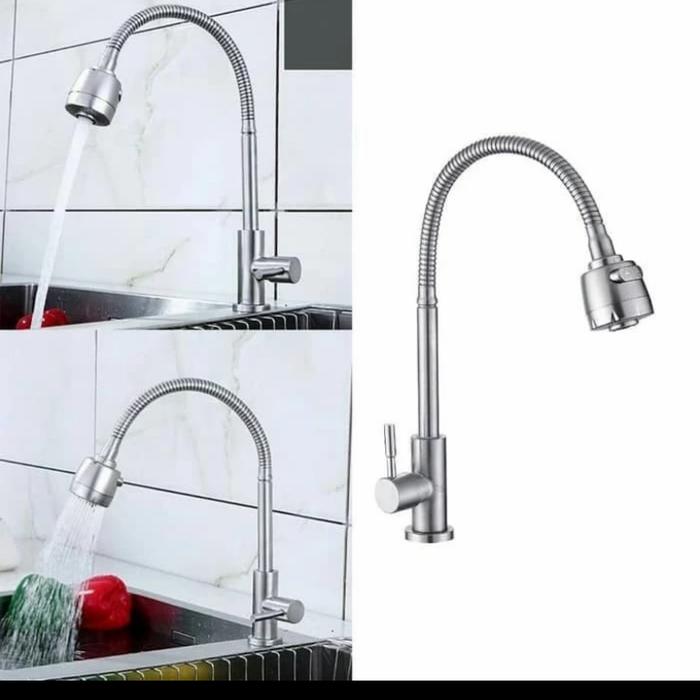 Jual Kran ZINK fleksible meja stainles/kran cuci piring fleksible meja ...