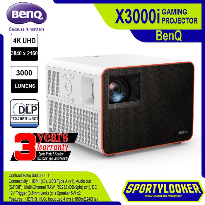 Jual Gaming Projector BenQ X3000i | 4K UHD | 3000 Lumens - Kota Depok ...