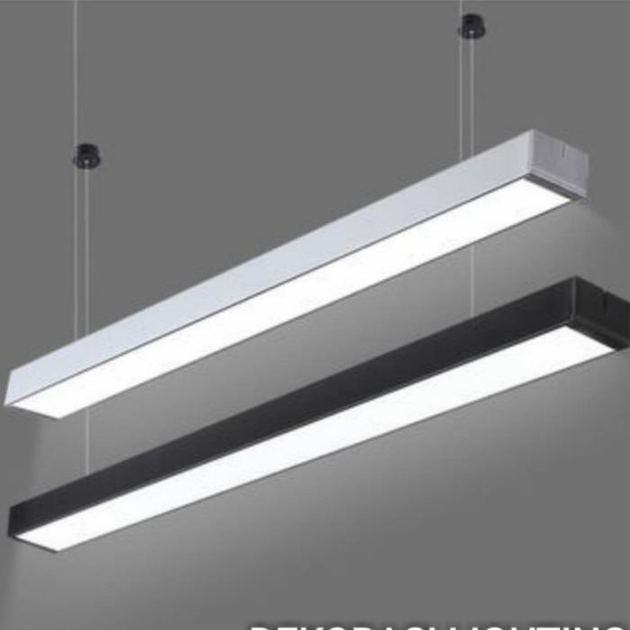 Jual Kap Linear Lampu Gantung Kantor TL T8 LED Balok 120cm 2x18w 120 cm ...