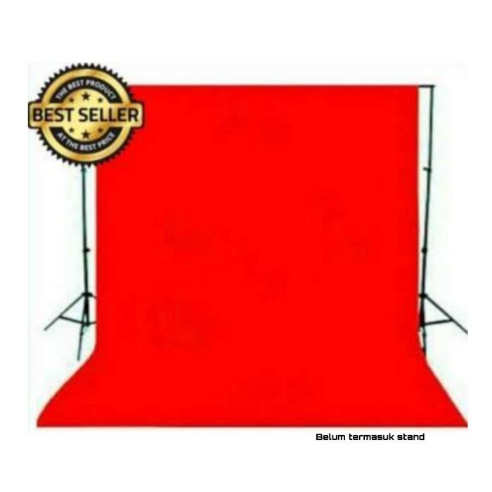 Jual kain Background Merah Polos 3x4 4x3 Backdrop Anti Lecek Layar Red ...