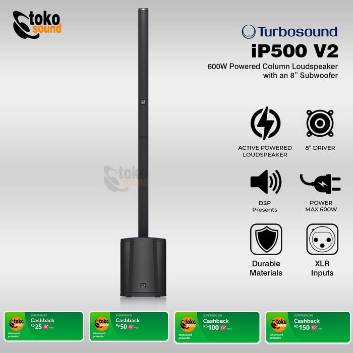 Jual Turbosound iP500 V2 iNSPIRE 600 Watt Speaker Portable Column PA ...