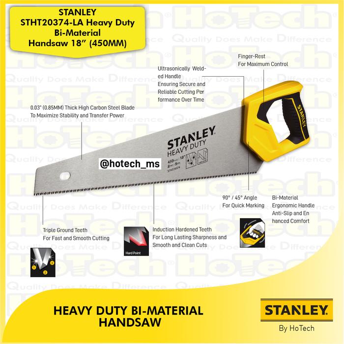 Jual STANLEY | STHT20374-LA Heavy Duty Bi-Material Handsaw 18 ...