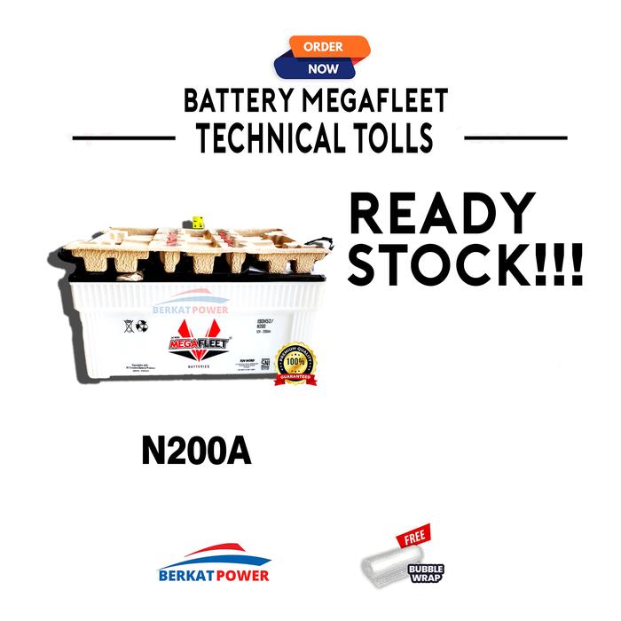 Jual Battery Aki Megafleet N200A | Technical Tools - Kota Surabaya ...