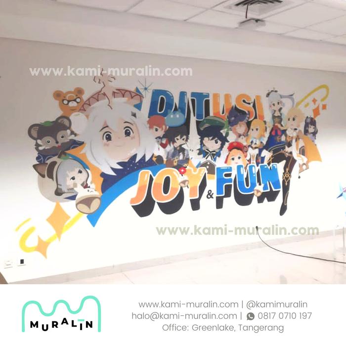 Jual Mural Dinding Anime Kartun Genshin Kamar Anak Kantor Rumah - Kota ...