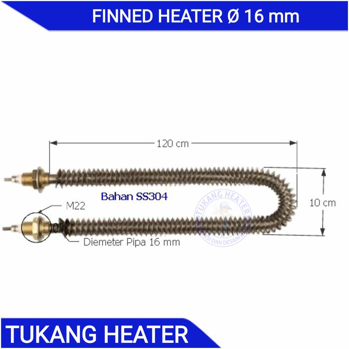 Jual Finned Heater Tipe U Ø Pipa 16 mm x 120 cm x U 10 cm x 220 V x 58 ...