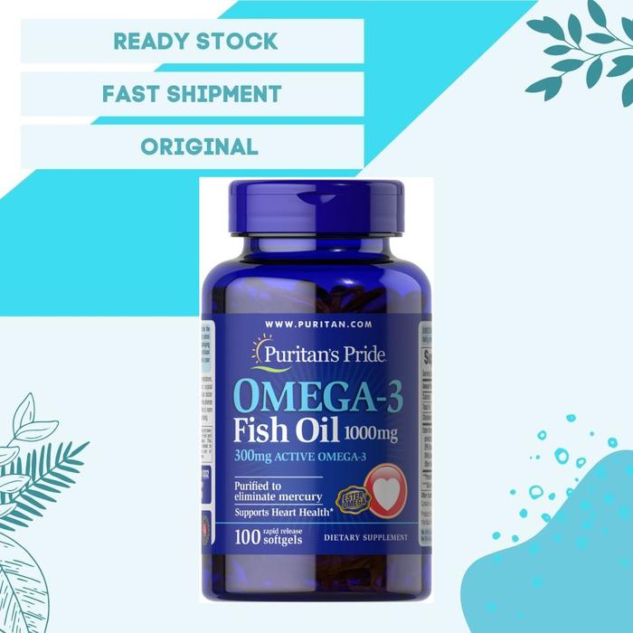 Promo Puritan's Pride Omega-3 Fish Oil 1000 mg (300 mg Active Omega-3) 100 - Jakarta Pusat ...
