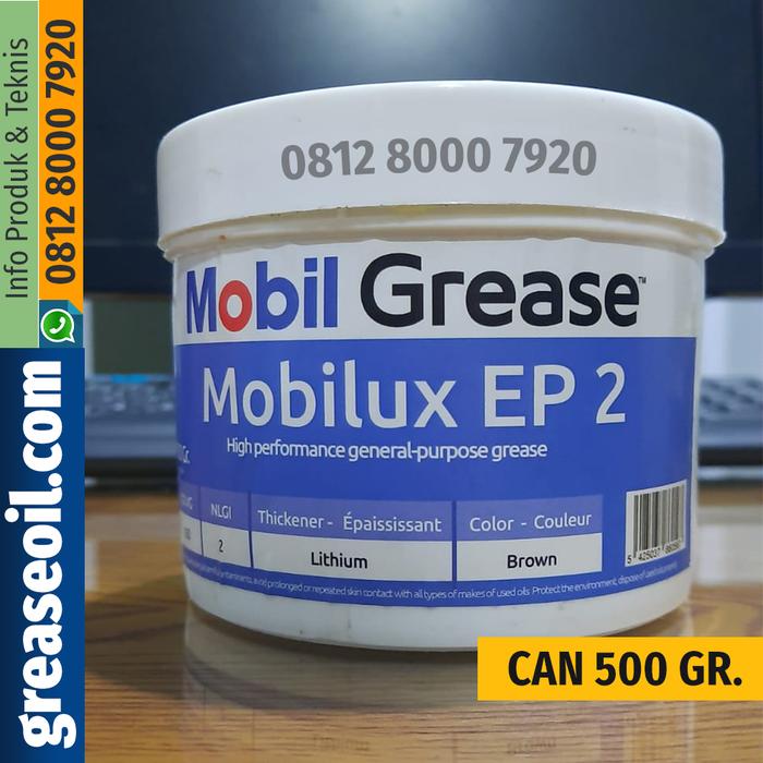 Jual MOBILUX EP 2 Lithium Grease General Purpose NLGI 2 Can 500 Gr ...