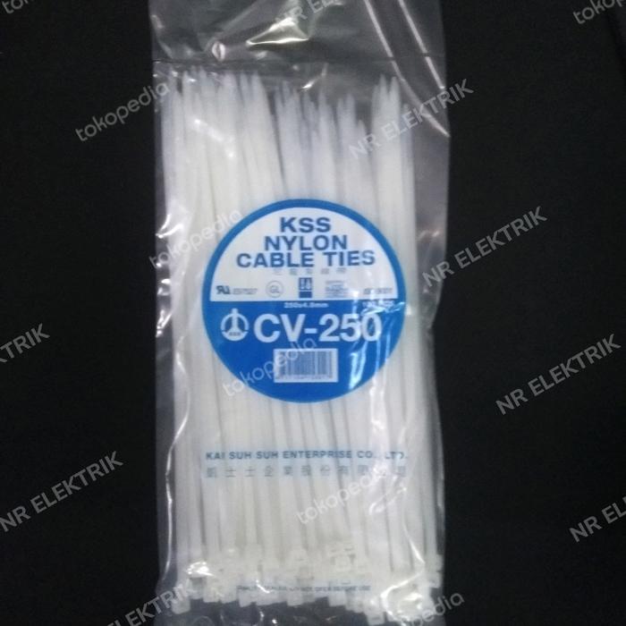 Jual kabel ties /cable ties cv 250 x 4.8 KSS putih - Kab. Bogor - NR ELEKTRIK | Tokopedia