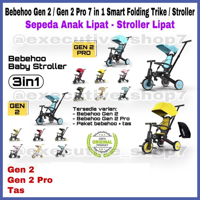 Jual Bebehoo Gen 2 / Gen 2 Pro 7 in 1 Smart Folding Trike / Stroller ...