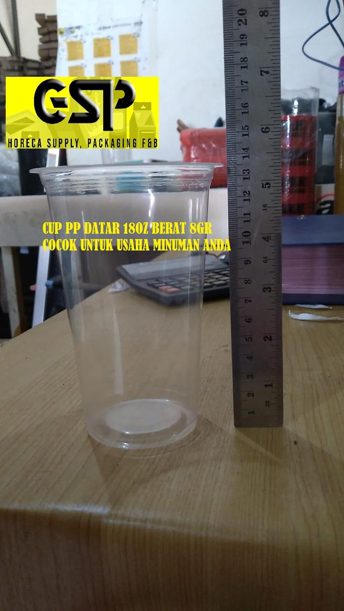 Jual CUP DATAR PP 18OZ 8GRAM GELAS PLASTIK PASAR 18 OZ 8 GRAM GR 540ML/CUP - Kab. Tangerang ...