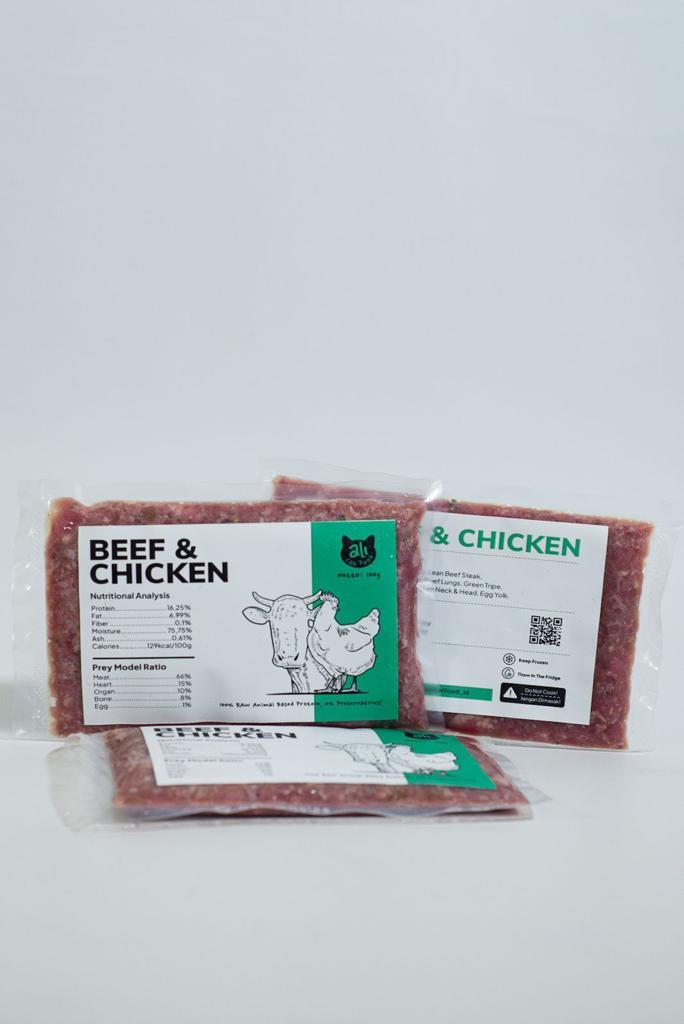 Jual Raw food - Ali Cat Food - Beef & Chicken - Makanan Kucing - 100 ...