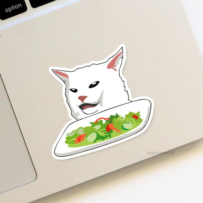 Jual Confused Cat from Woman Yelling at a Cat Meme Sticker - Kota ...