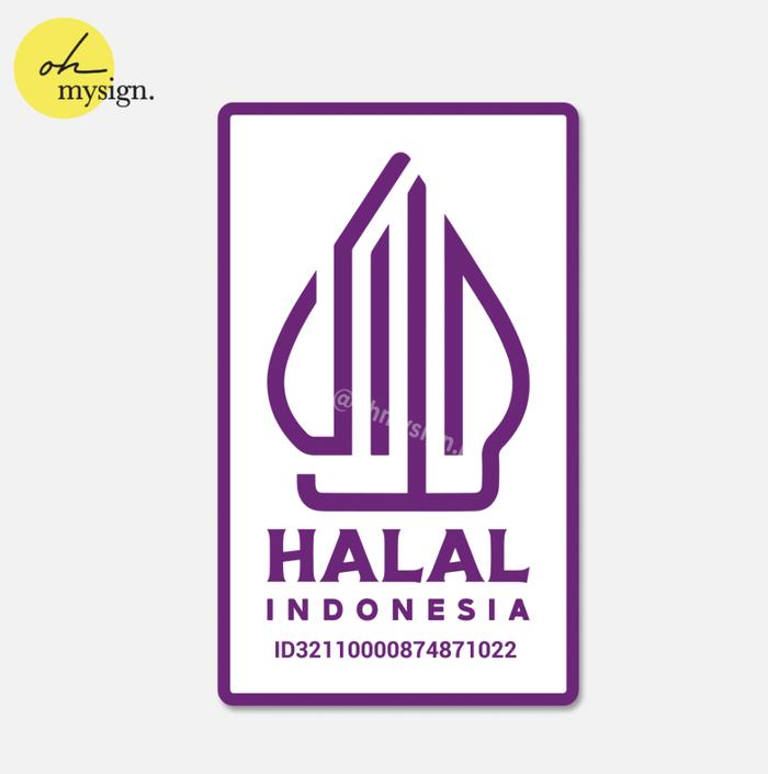 Jual Acrylic Sign Halal | 100% Halal Baru Label Signage | Akrilik ...