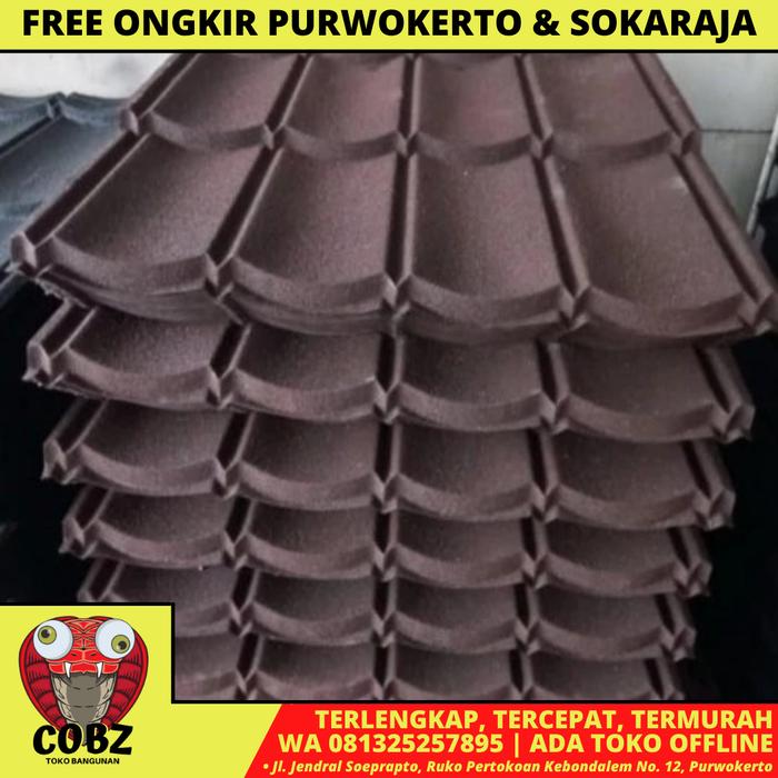 Jual 0.25 MM x 80 CM x 80 CM / NM Genteng Atap Metal Pasir Coklat ...