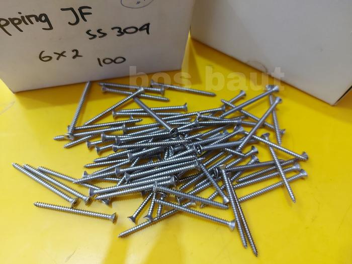 Jual Skrup Tapping JF ukuran #6x2 Stainless Steel - Kota Surabaya - Bos ...