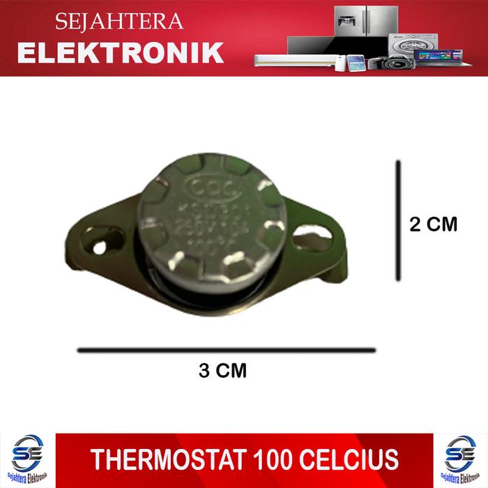 Jual TERMOSTAT/ thermostat jengkol 100 derajat celcius 250v 10a ksd301 ...