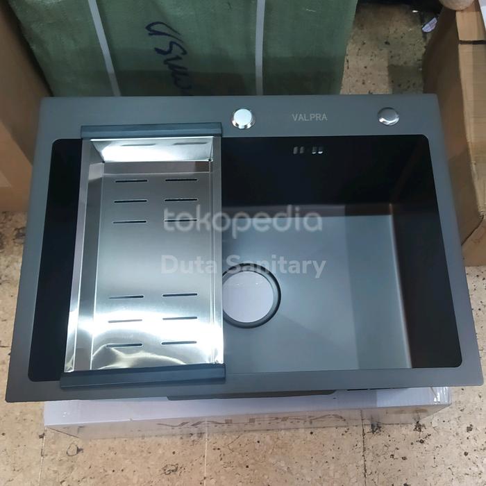 Jual Kitchen Sink Stainless VALPRA 6045 BLACK / Bak Cuci Piring Hitam ...