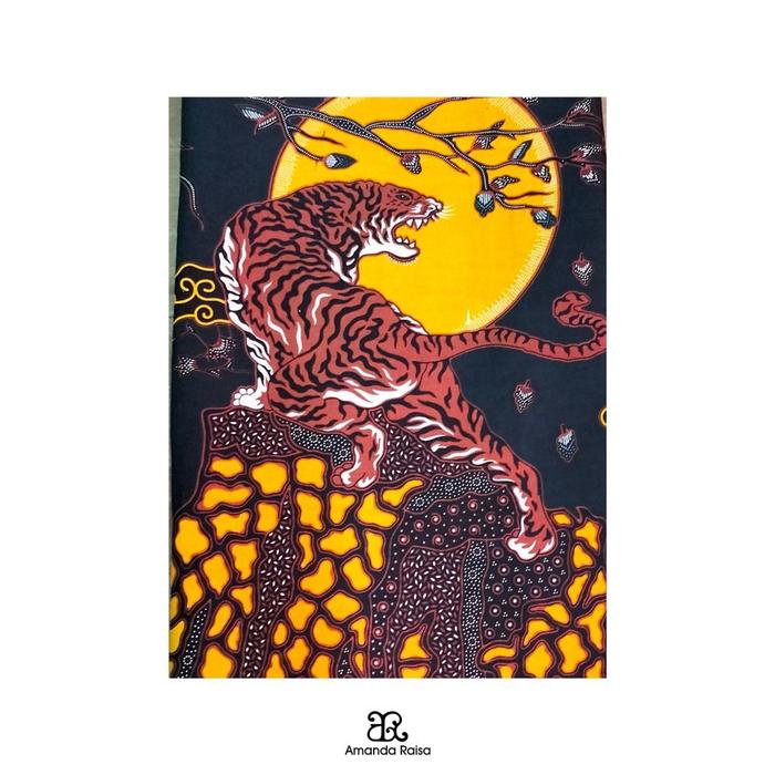 Jual Kain Batik Meteran Potongan Motif macan - Hitam, 0.5 meter - Kab ...