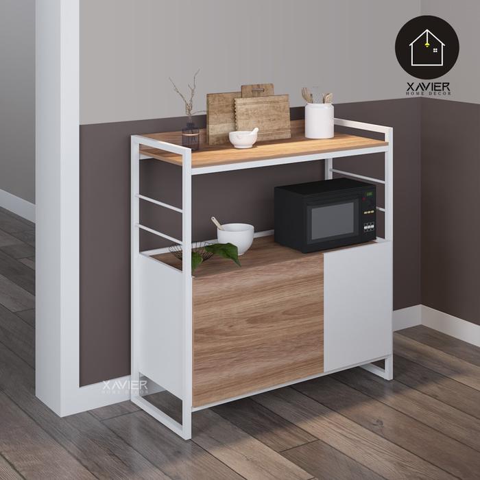 Jual XAVIER CLEO Rak Dapur Serbaguna Meja Dapur Kitchen Cabinet - White ...