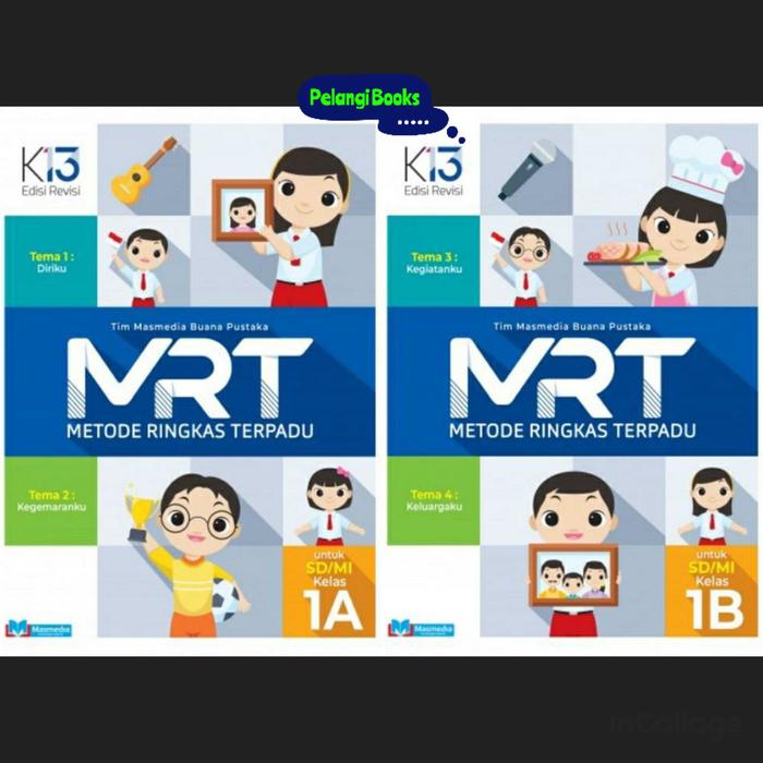 Jual MRT (METODE RINGKAS TERPADU) TEMATIK 1A 1B SD/MI KELAS 1 SEMESTER 1 - Kota Bekasi - Pelangi ...