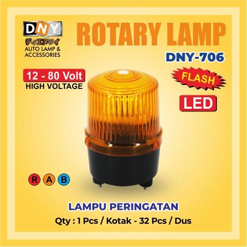 Jual LAMPU ROTARY ROTARY LAMP STROBO KEDIP KUNING DNY-706 12V 24V ...