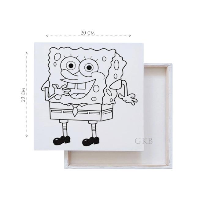 Promo Kanvas Lukis Sketsa Mewarnai 20x20 cm - SPONGEBOB - Kab. Bandung ...