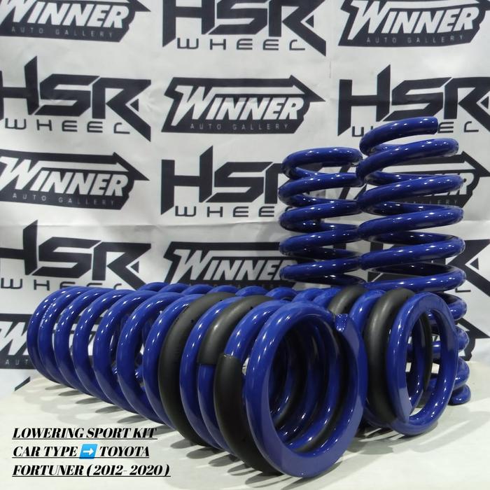 Jual PER CEPER MOBIL TOYOTA FORTUNER - PER LOWERING KIT HSR BLUE - Kota ...