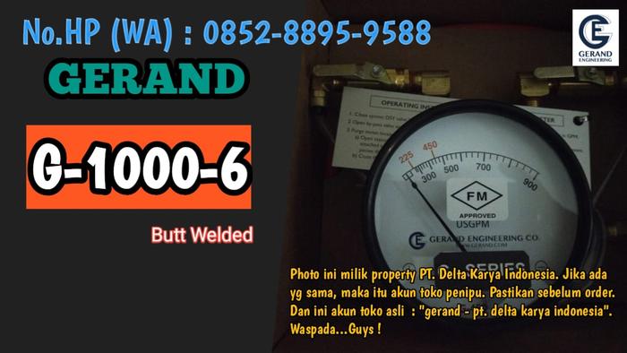 Jual Flowmeter Fire Pump, GERAND, K-1000-6, USA, 6 Inch, Butt Welded, NEW ! - G-1000-6 - Kota ...