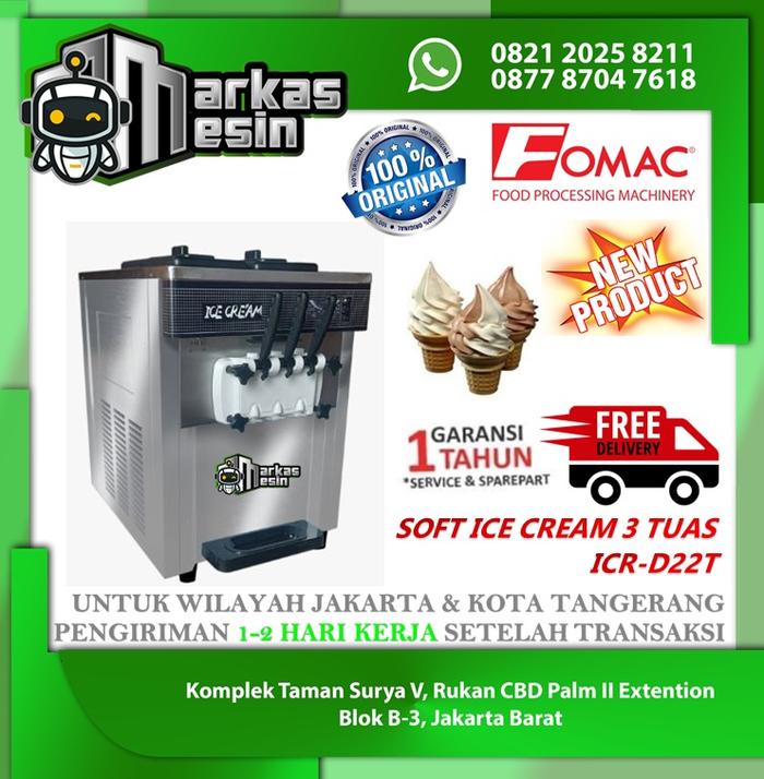 Jual Soft Ice Cream 3 Tuas FOMAC ICR-D22T Mesin Pembuat Soft Ice Cream - Jakarta Barat - MARKAS ...