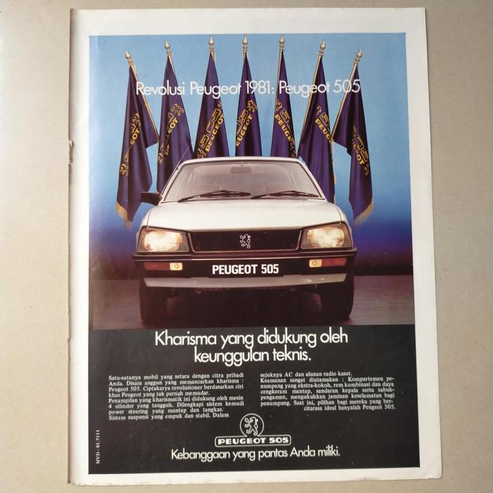 Jual Iklan jadul Mobil Peugeot 505 - original dari majalah lawas thn ...
