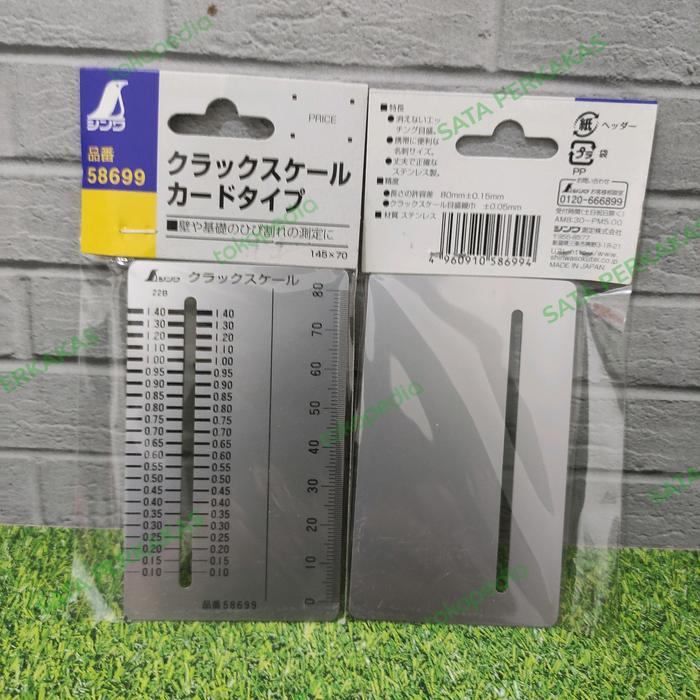 Jual SHINWA Crack Scale Card Type 58699 / Pengukur Keretakan / Crack ...