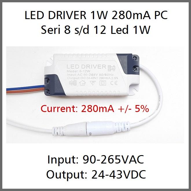 Jual Led Driver 1W 280mA 8-12x1W PC - Kota Bandung - Hobi Led | Tokopedia