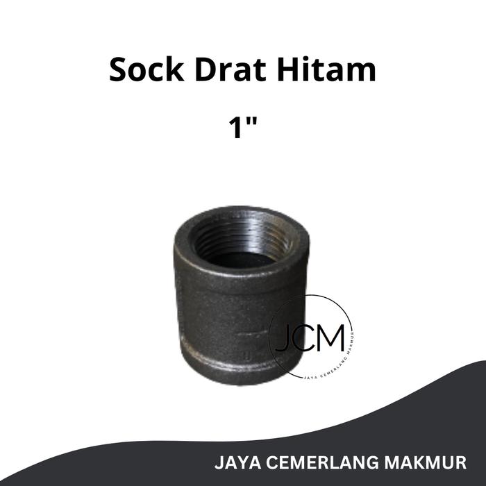 Jual Sock Drat Dalam Hitam 1" Inch / Socket / Sok Hitam Besi 1" Drat ...