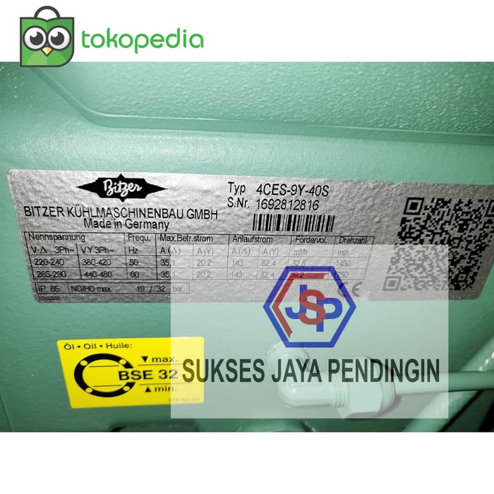 Jual Compressor Bitzer Germany 4CES-9Y-40S - Jakarta Barat - Sukses ...