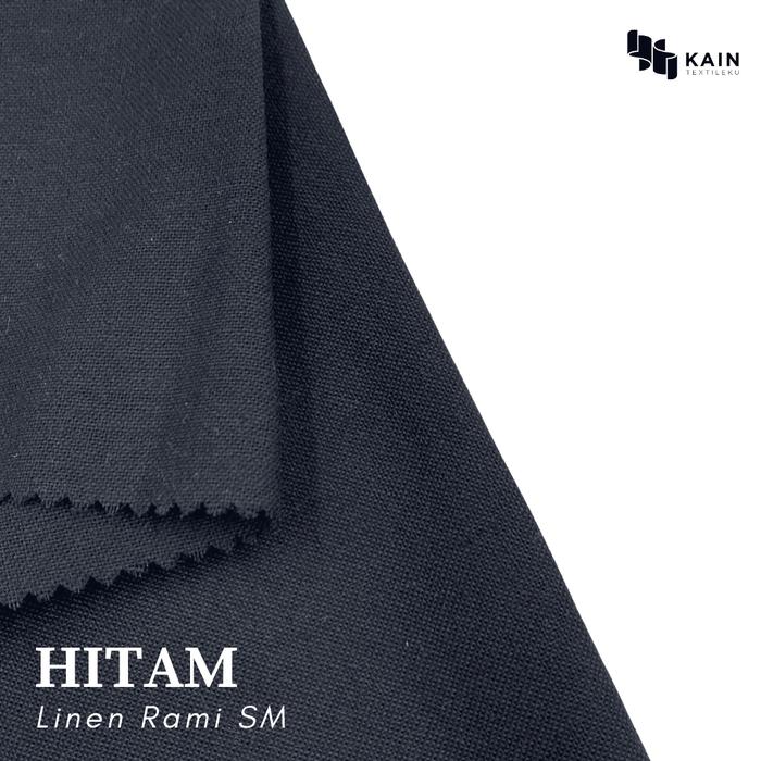 Jual Bahan Kain Linen Rami SM per 0,5 meter - Hitam - Kota Bandung ...