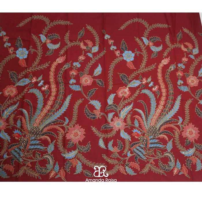 Jual Kain Batik Meteran Potongan Motif Peksi Nangkring - Merah, 0.5 ...