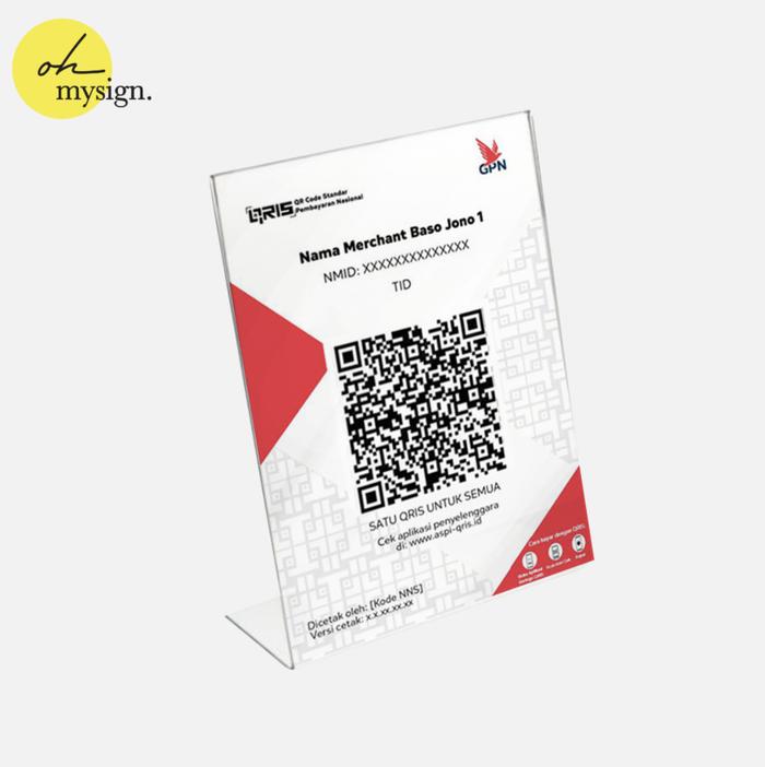 Jual QR STAND / STANDING CUSTOM QR CODE MEJA KAFE / QRIS / KASIR ...