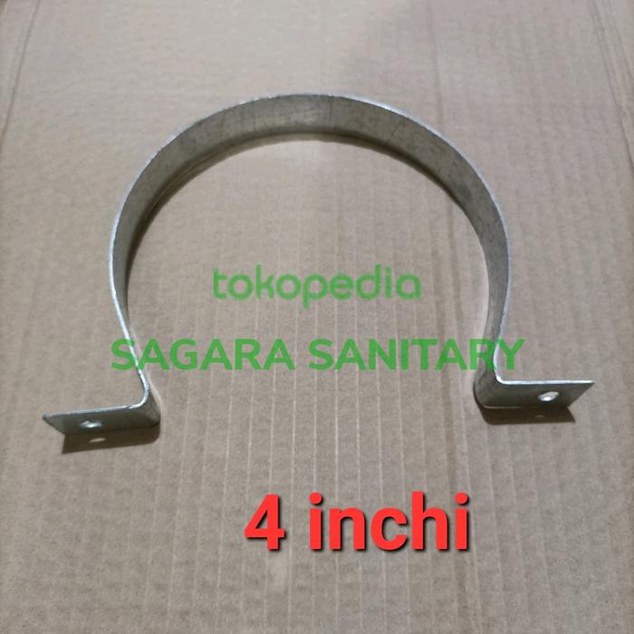 Jual klem dinding 4" baja bjls pipa flexible ducting / clamp omega 4 in ...