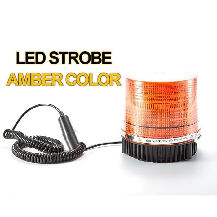 Jual Lampu strobo led rotator warning light 24volt DC kuning magnet ...