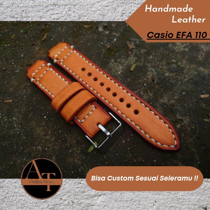 Jual Tali Jam Kulit / Handmade Leather Strap Casio Edifice EFA 110 ...
