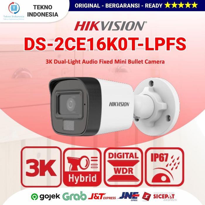 Jual Hikvision DS-2CE16K0T-LPFS 3K Dual Light Audio Fixed Bullet Camera - Kota Semarang - Tekno ...