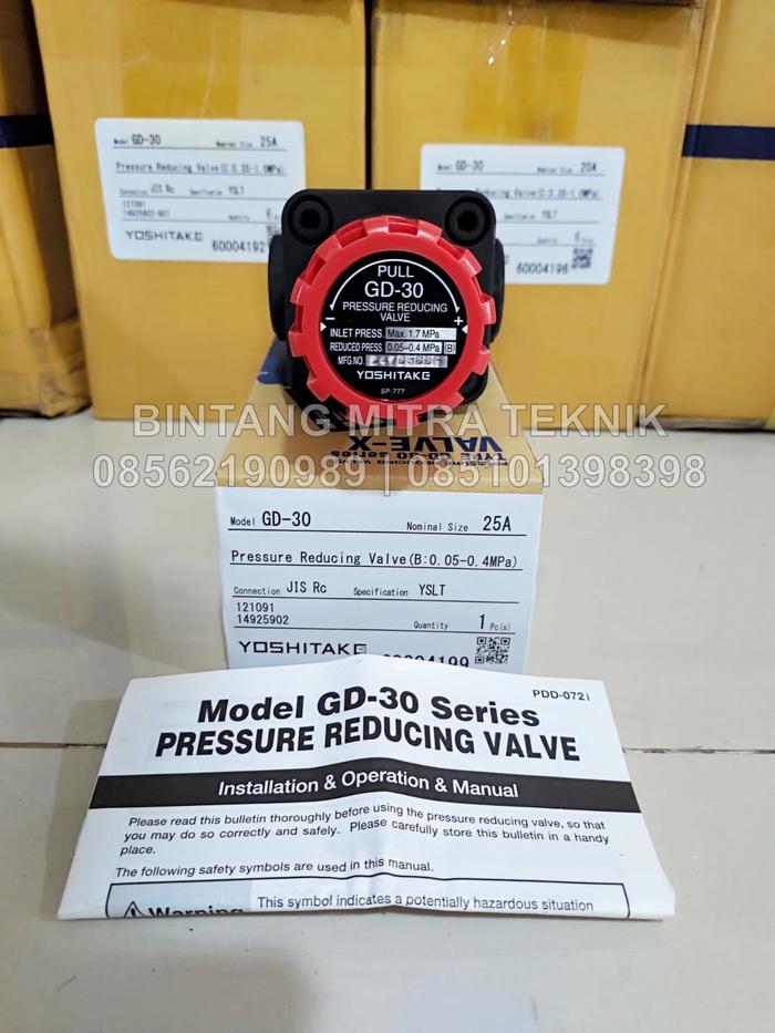 Jual PRV PRESSURE REDUCING VALVE YOSHITAKE GD-30 SIZE 1" (25A) B - Kota ...
