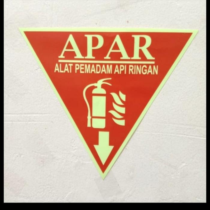 Jual AKRILIK SIGN SEGITIGA ALAT PEMADAM API APAR GLOW 15X15X15CM ...