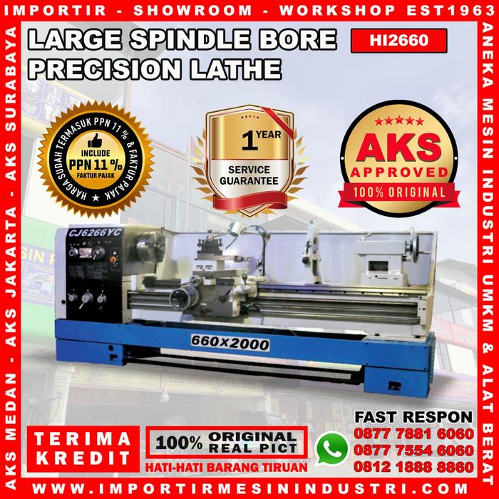 Jual Large Spindle Bore Precision Lathe Type HI2660 Mesin Bubut Logam ...